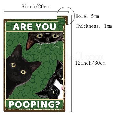 Wholesale CREATCABIN Black Cat Tin Sign Vintage Metal Sign Are You ...