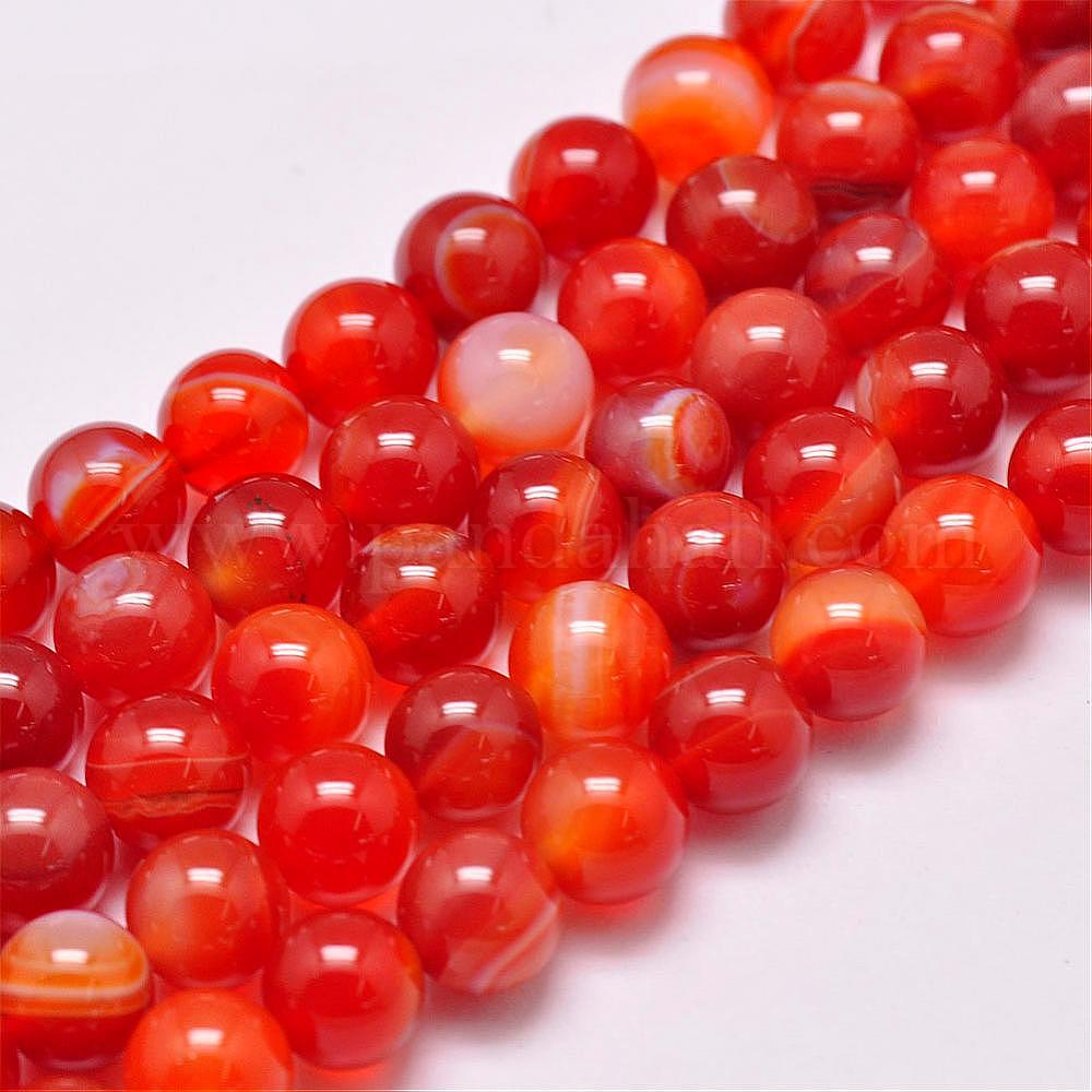 Wholesale Natural Striped Agate/Banded Agate Bead Strands - Pandahall.com