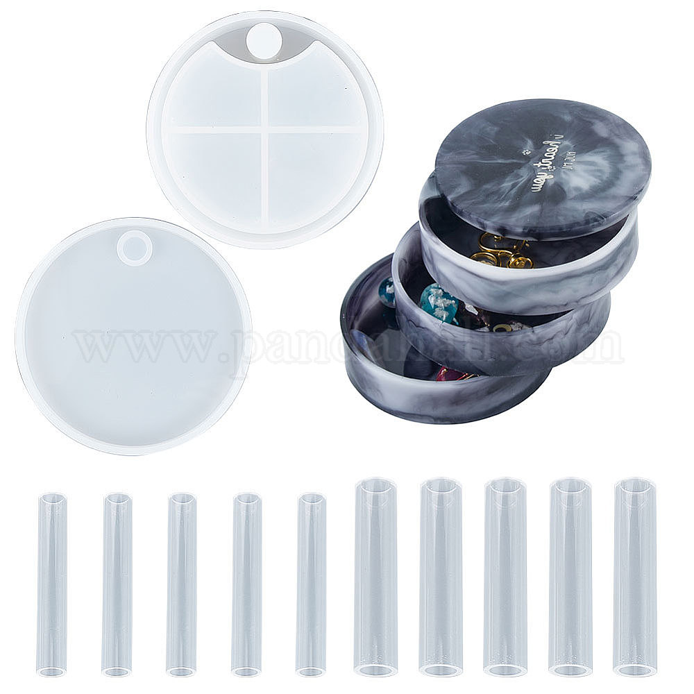 Wholesale SUNNYCLUE DIY 4 Compartments Round Layered Rotating Storage ...