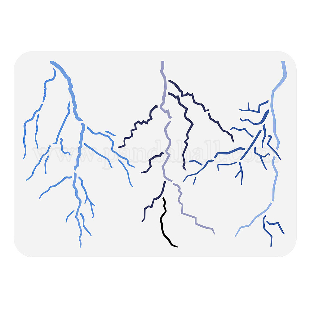 Wholesale FINGERINSPIRE Lightning Painting Stencil 8.3x11.7inch Plastic ...