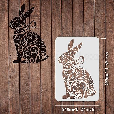 Wholesale FINGERINSPIRE Easter Bunny Drawing Painting Stencils ...