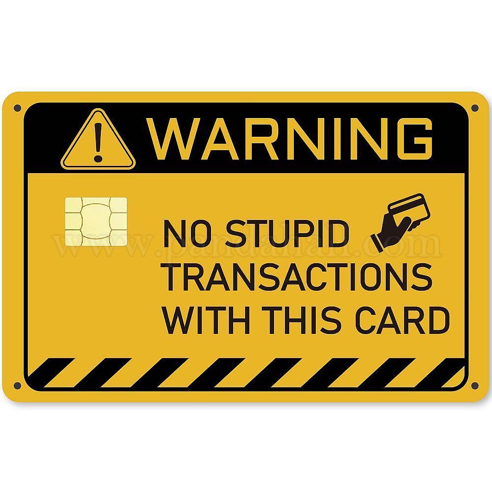 Wholesale CREATCABIN Warning Card Skin Sticker Debit Credit Card Skins ...
