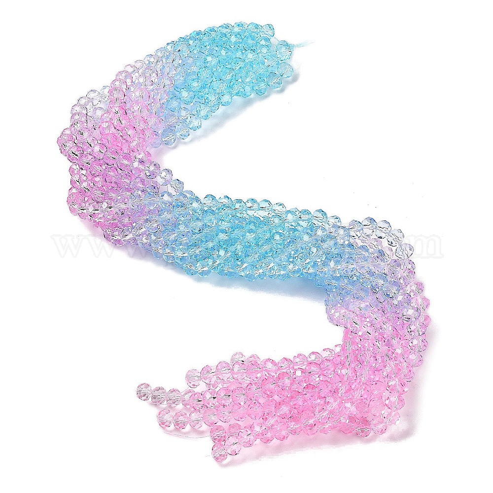 Wholesale Transparent Painted Glass Beads Strands - Pandahall.com