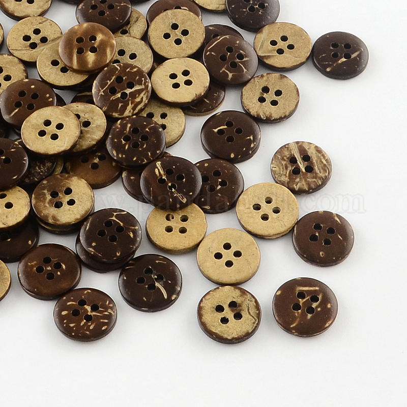 Wholesale 4-Hole Coconut Buttons - Pandahall.com