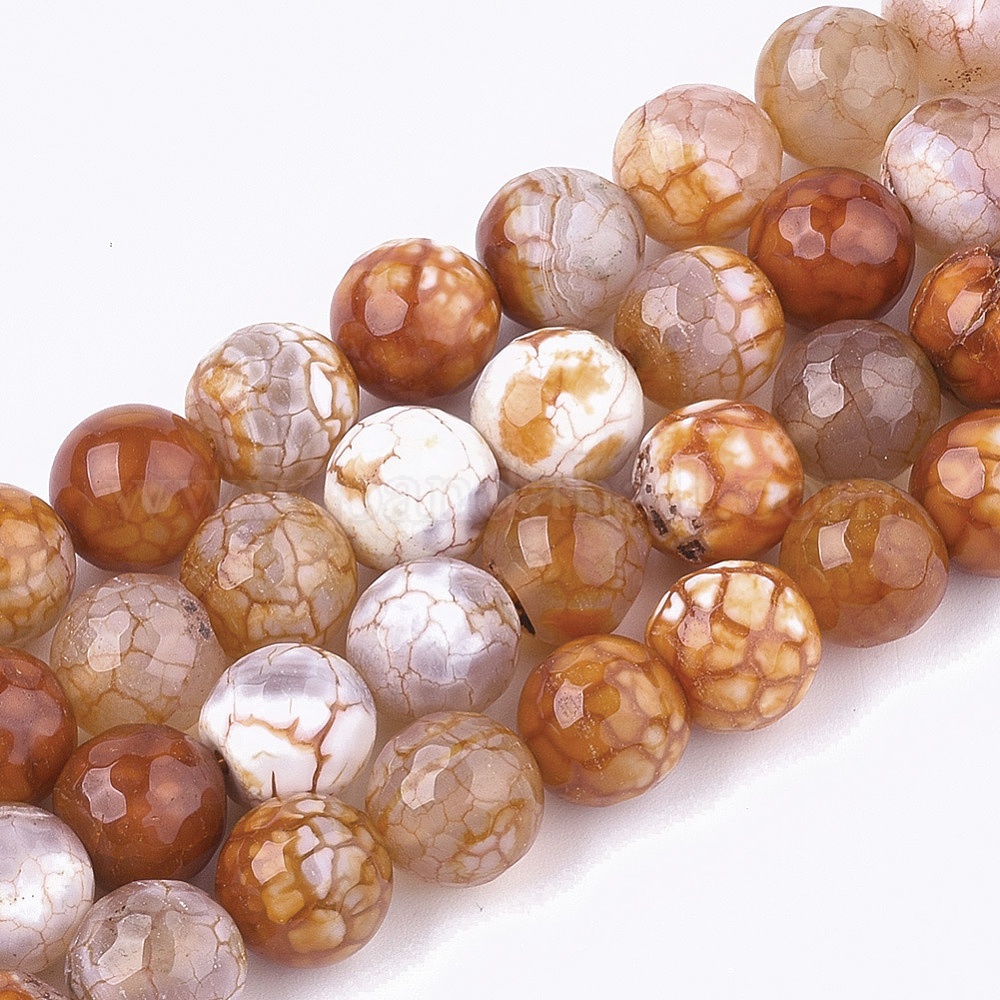 Wholesale Natural Crackle Agate Beads Strands - Pandahall.com