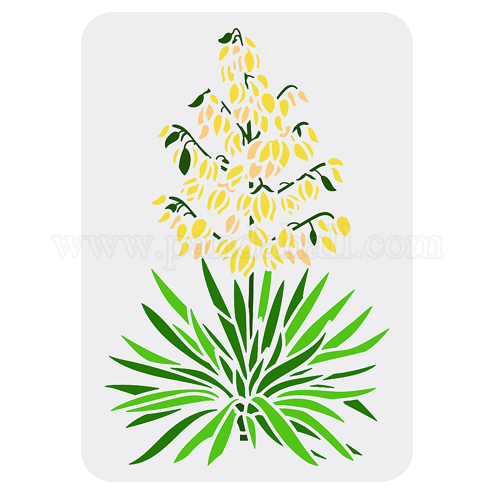 Wholesale FINGERINSPIRE Yucca Painting Stencil 11.7x8.3 inch Flowers ...