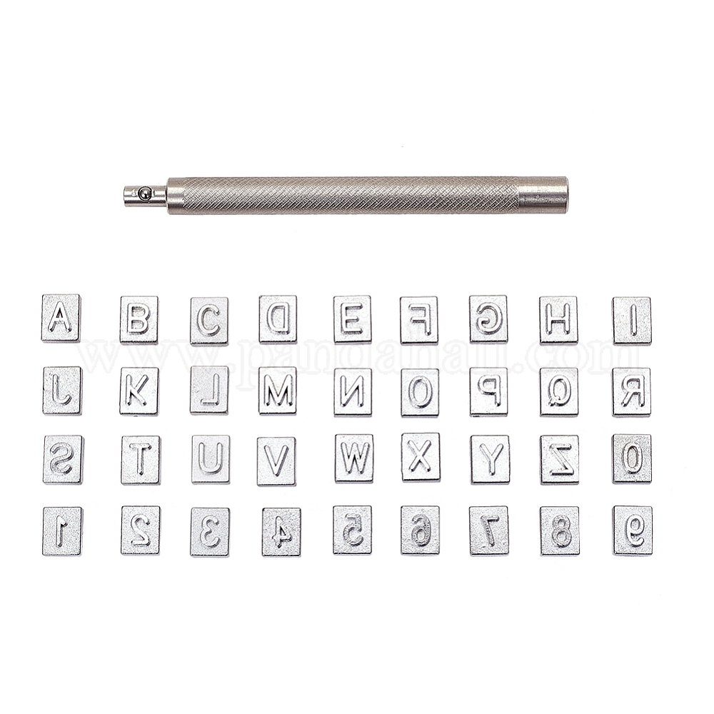 Wholesale PandaHall Elite DIY Letter A~Z and Number 0~9 Stamping Punch ...