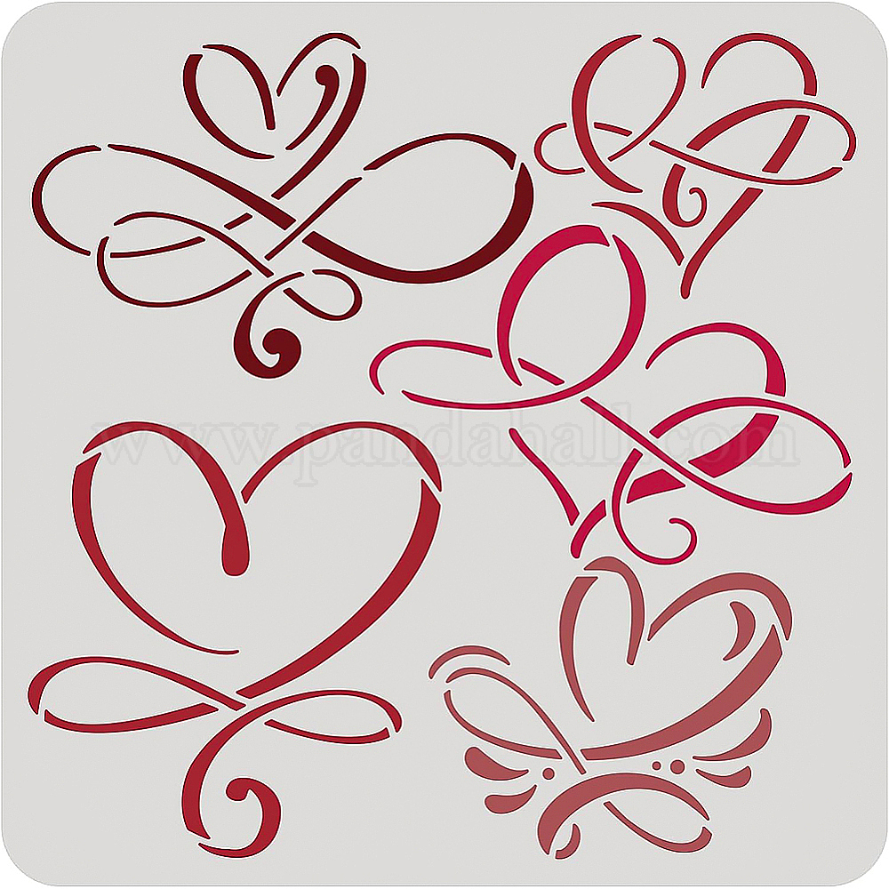 Wholesale BENECREAT Infinity Heart Stencil Decoration Template ...