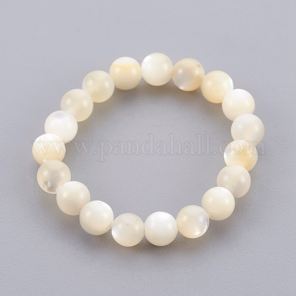 Wholesale Shell Beads Stretch Finger Rings - Pandahall.com