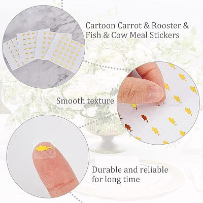 Wholesale OLYCRAFT 2400 Pcs Meal Stickers 4 Styles Cow/Fish/Chicken ...