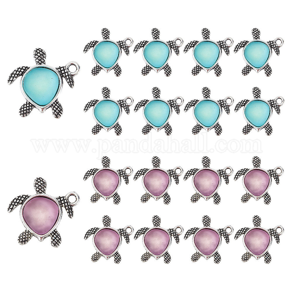 Wholesale PandaHall 20pcs Turtle Charms for Jewellery Making ...