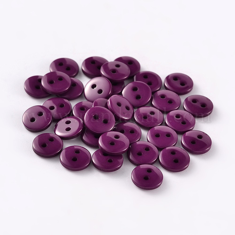Wholesale 2-Hole Flat Round Resin Sewing Buttons for Costume Design ...