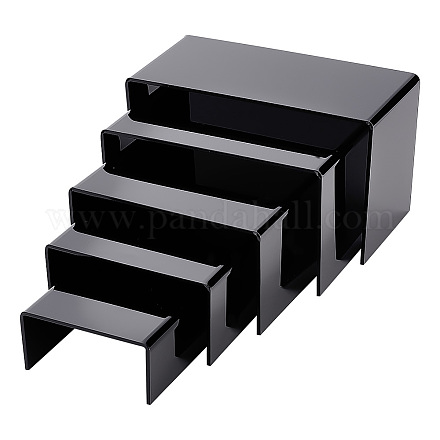 Wholesale PH PandaHall 5 Sizes Black Acrylic Risers - Pandahall.com