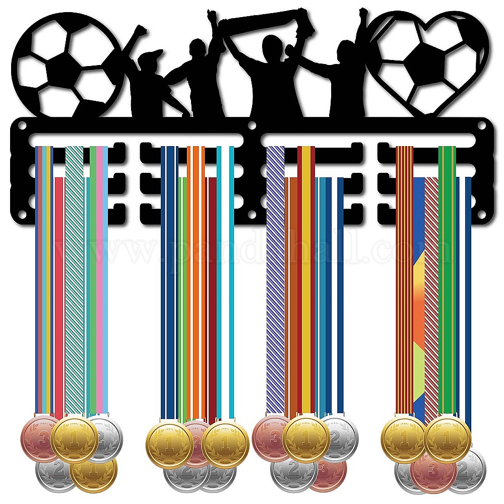 Wholesale CREATCABIN Soccer Medal Holder Display Football Medal Hanger Rack Sports Metal Hanging ...