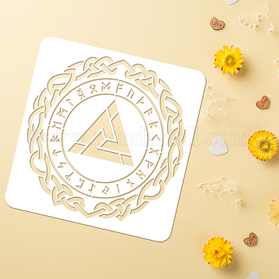 Wholesale FINGERINSPIRE Triple Viking Symbol Painting Stencil 11.8x11.8 ...