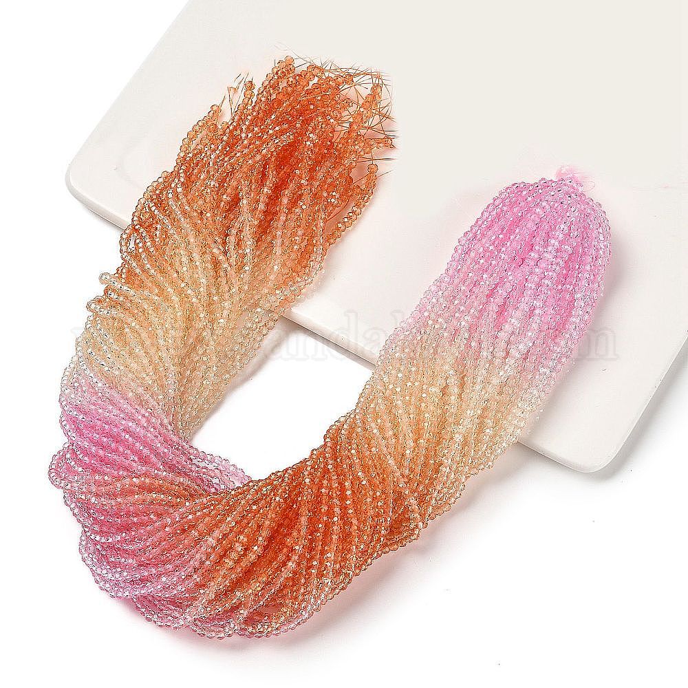 Wholesale Transparent Painted Glass Beads Strands - Pandahall.com