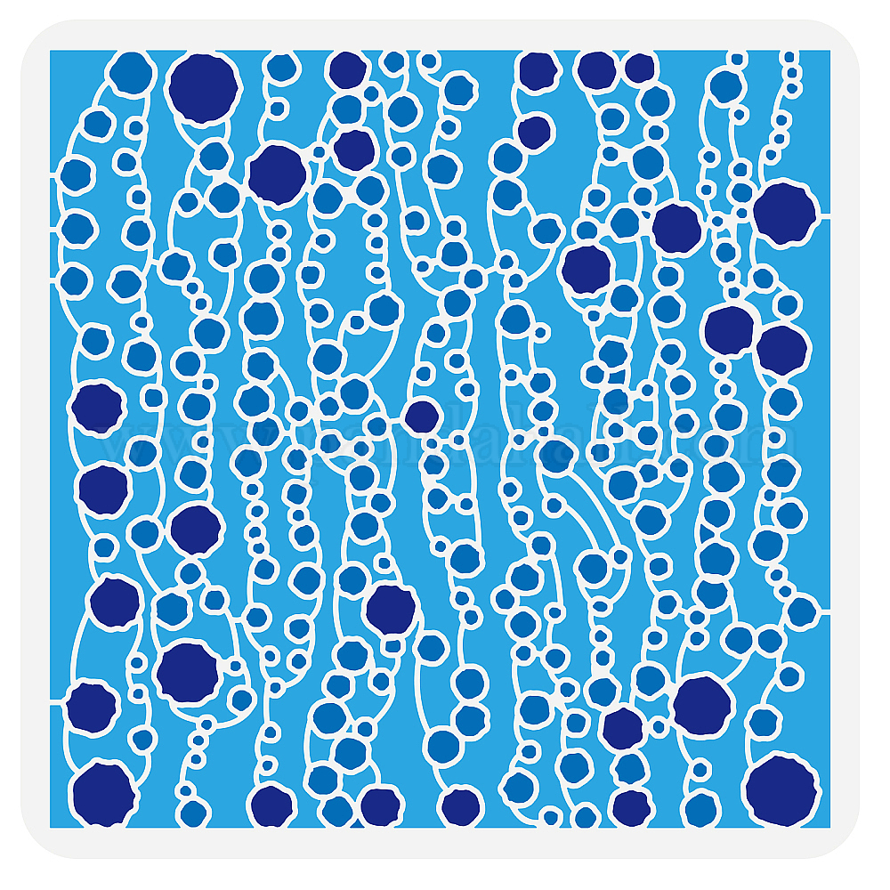 Wholesale FINGERINSPIRE Air Bubbles Stencil 11.8x11.8 inch Bubbles Stencils Template Plastic ...