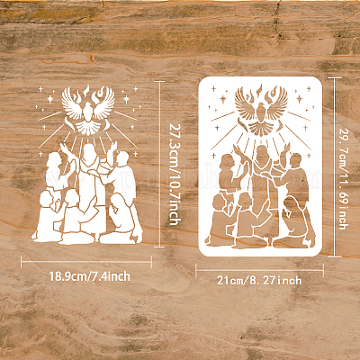 Wholesale FINGERINSPIRE Pentecost Holy Spirit Stencil 11.7x8.3 inch ...