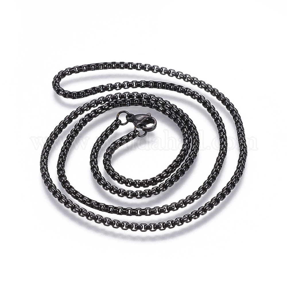Wholesale 304 Stainless Steel Box Chain Necklaces - Pandahall.com