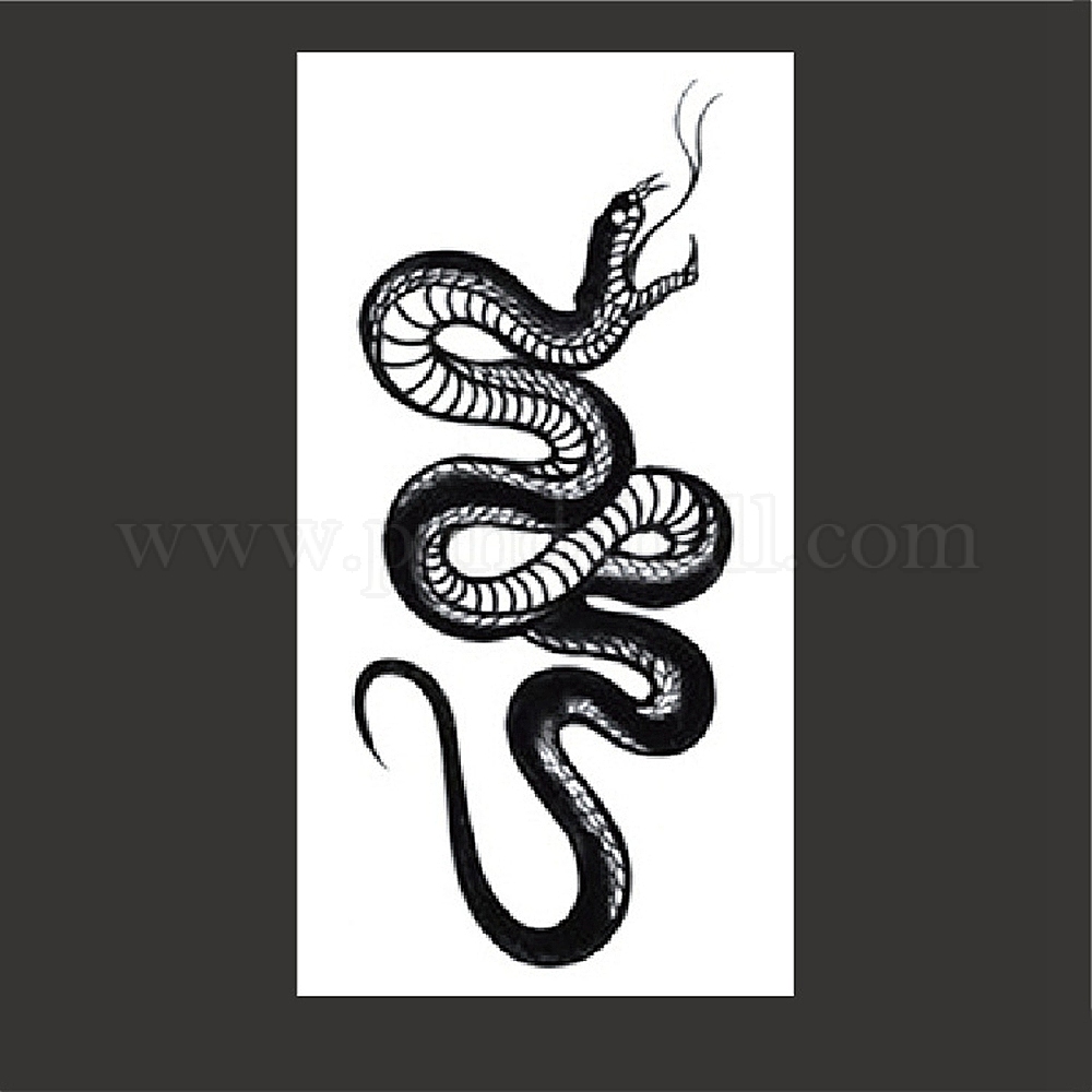 Wholesale Cool Black Mamba Snake Removable Temporary Water Proof ...
