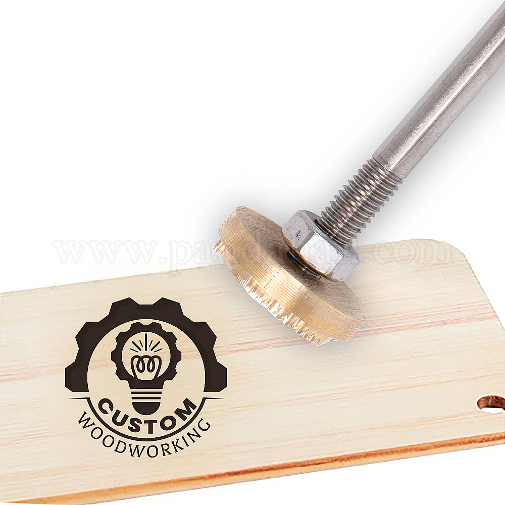 Creatplanet fer à marquer en bois personnalisé 1.2 pouce tampon en fer ...