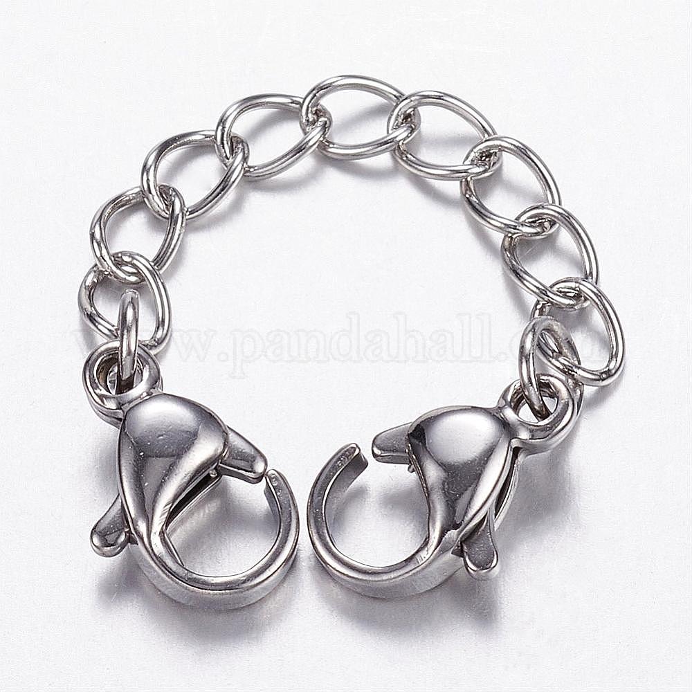 Wholesale 304 Stainless Steel Curb Chains and Lobster Claw Clasps ...