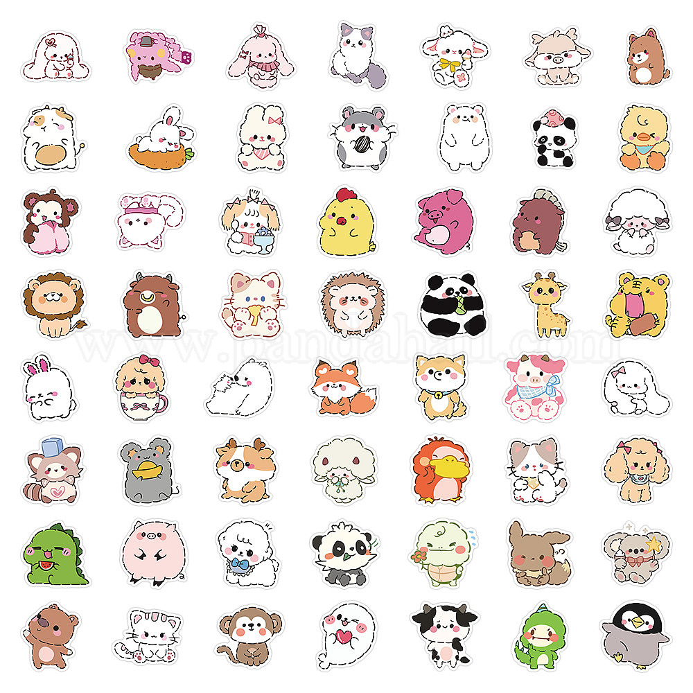 Wholesale Colorful Cartoon Animal Stickers - Pandahall.com