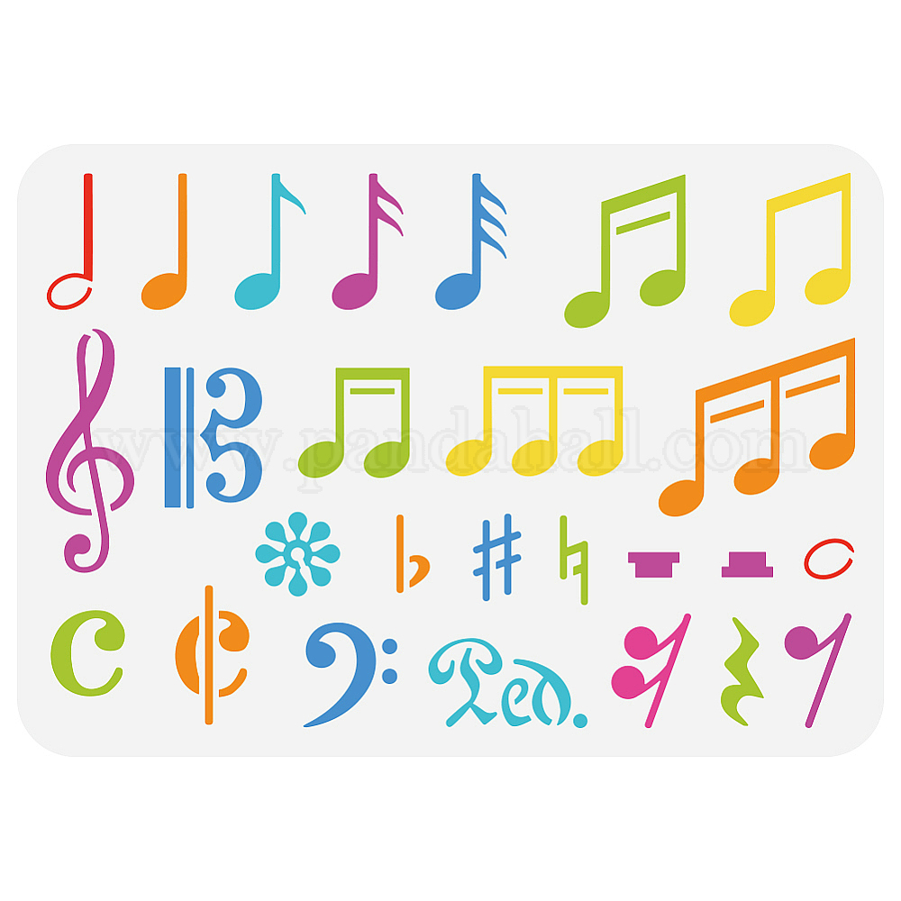 Wholesale FINGERINSPIRE Musical Note Painting Stencil 8.3x11.7inch ...