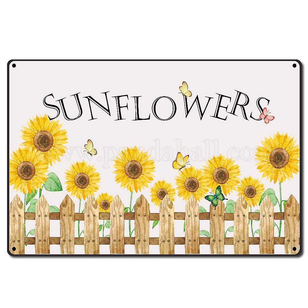 Wholesale CREATCABIN Sunflowers Vintage Metal Signs Iron Painting Wall ...