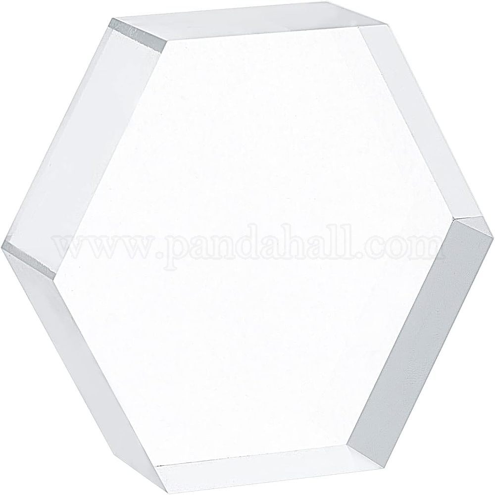 Wholesale FINGERINSPIRE Clear Polished Acrylic Polygon Display Block ...