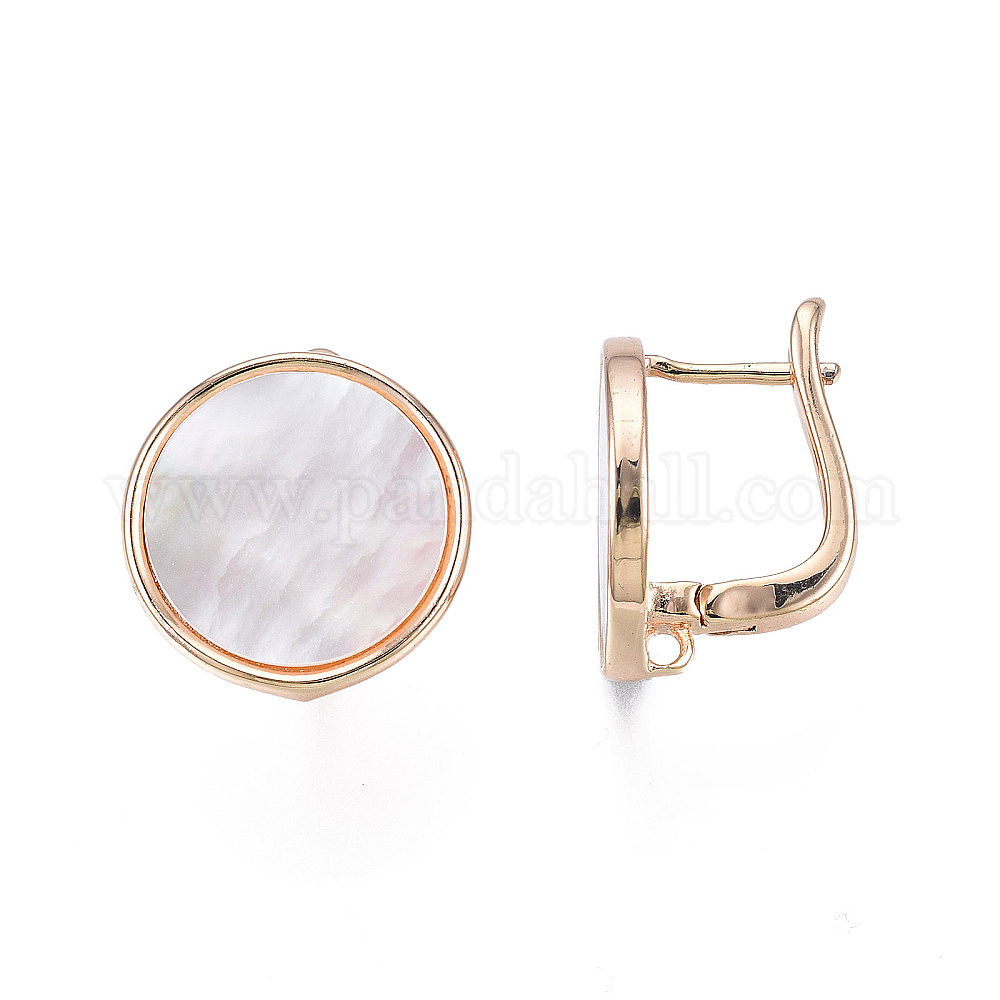 Wholesale Brass Hoop Earring Findings with Latch Back Closure ...