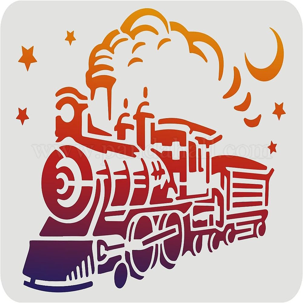 Wholesale FINGERINSPIRE Locomotive Train Stencil 29.7x21cm Plastic ...
