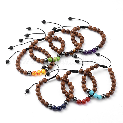 Wholesale Adjustable Nylon Cord Braided Bead Bracelets - Pandahall.com