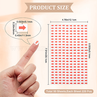 Wholesale GORGECRAFT 50 Sheets 11000PCS Red Arrow Stickers 1/2 Inch ...