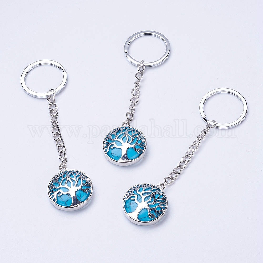Wholesale Synthetic Turquoise Keychain - Pandahall.com