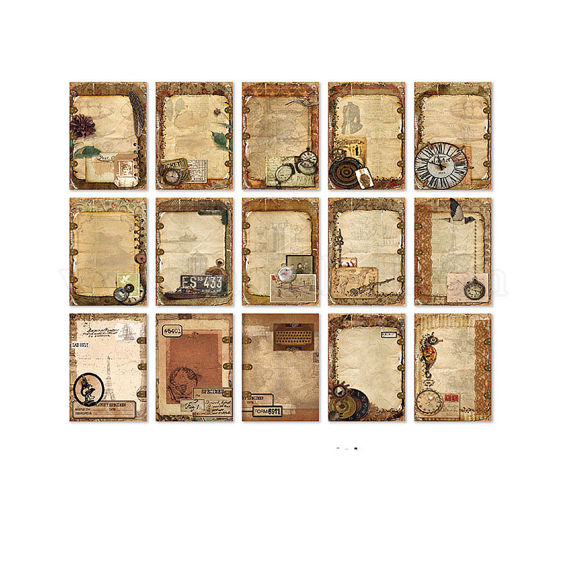 Wholesale 30Pcs 15 Styles Retro Scrapbook Paper Pads - Pandahall.com