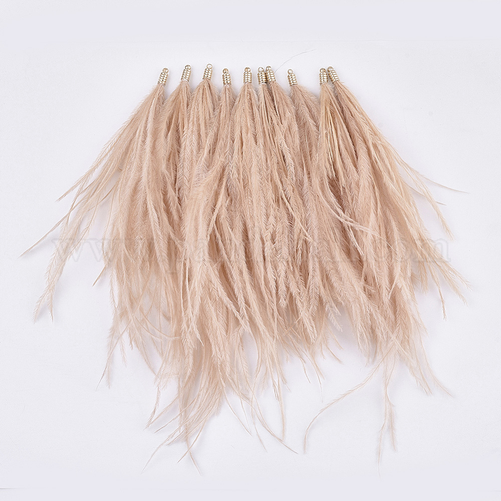 Wholesale Ostrich Feather Tassel Big Pendant Decorations - Pandahall.com