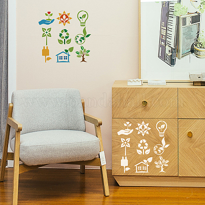 Wholesale FINGERINSPIRE Green Energy Painting Stencil 11.8x11.8 inch ...