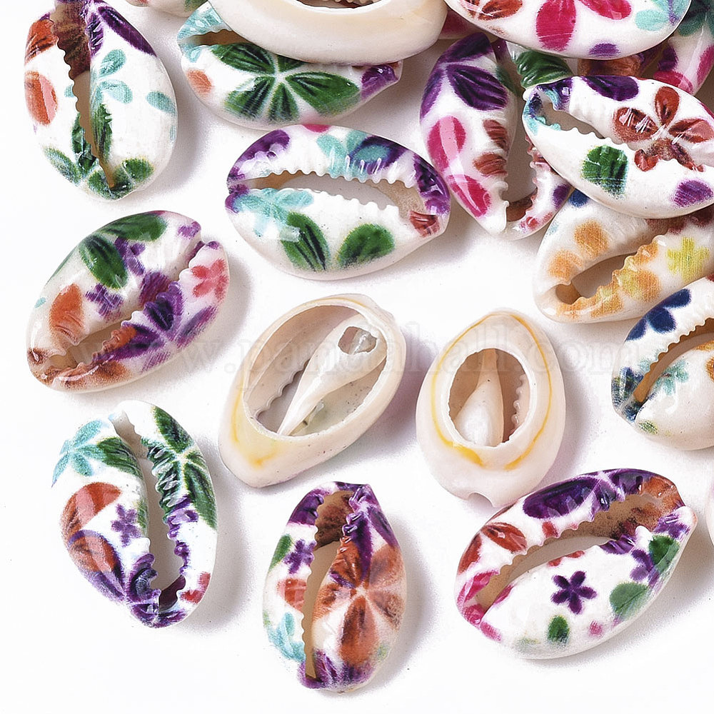 Wholesale Printed Natural Cowrie Shell Beads - Pandahall.com