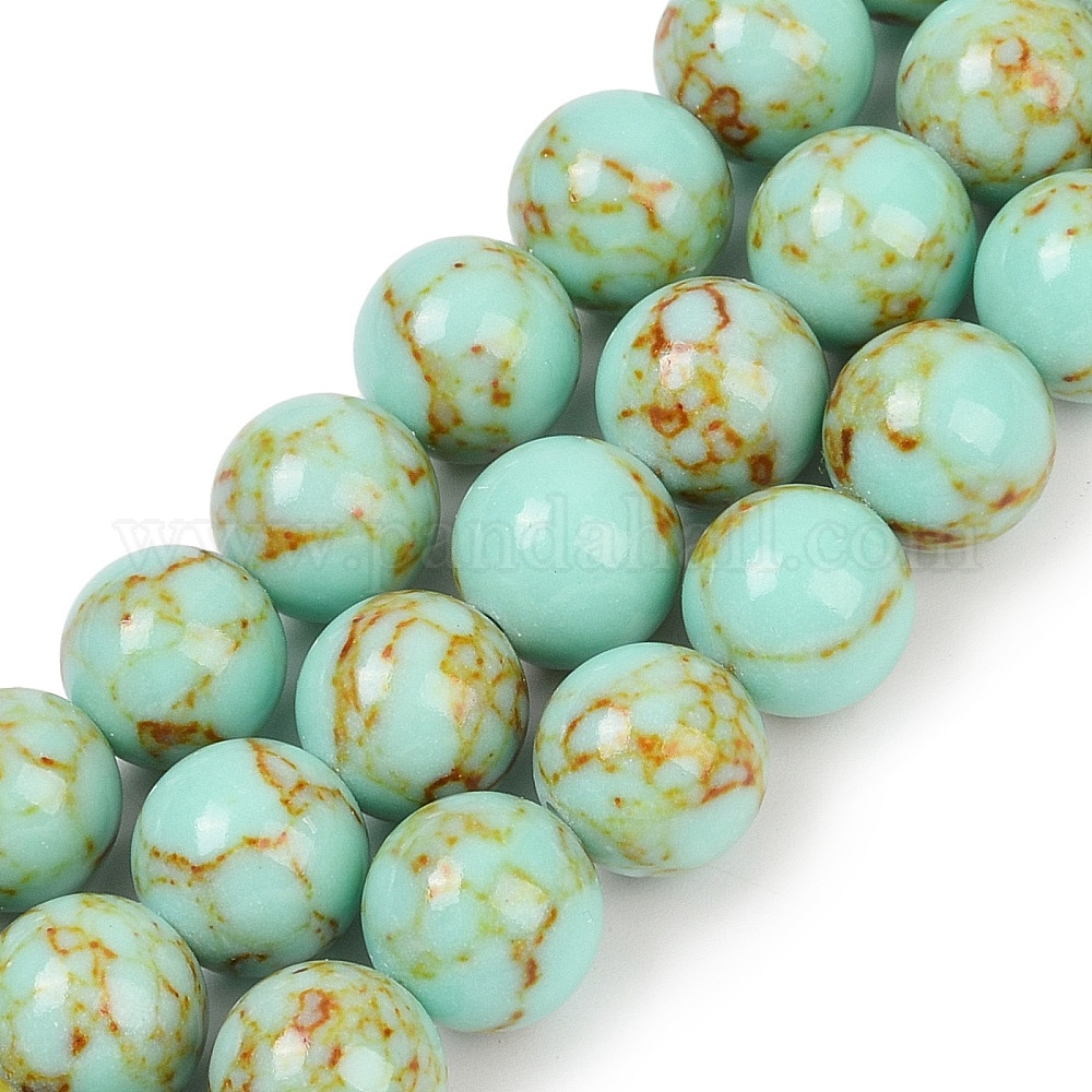 Abalorios de turquesas sintéticas hebras al por mayor para bisuterías ...