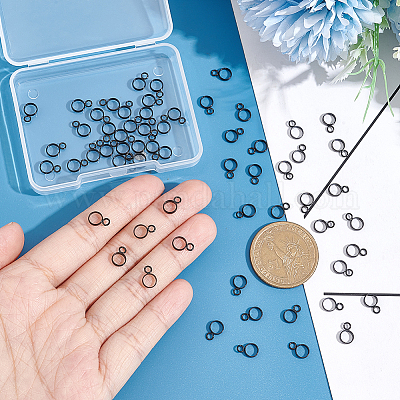 Wholesale UNICRAFTALE 60pcs 304 Stainless Steel 8mm Long Tube Bails ...