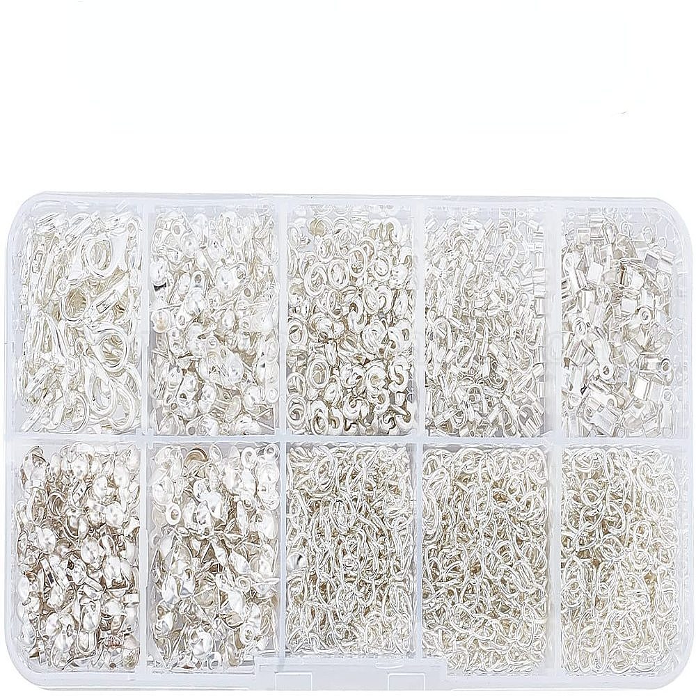 Wholesale CHGCRAFT 1Box 1000Pcs Silver Bead Tips Knot Covers Crimp ...