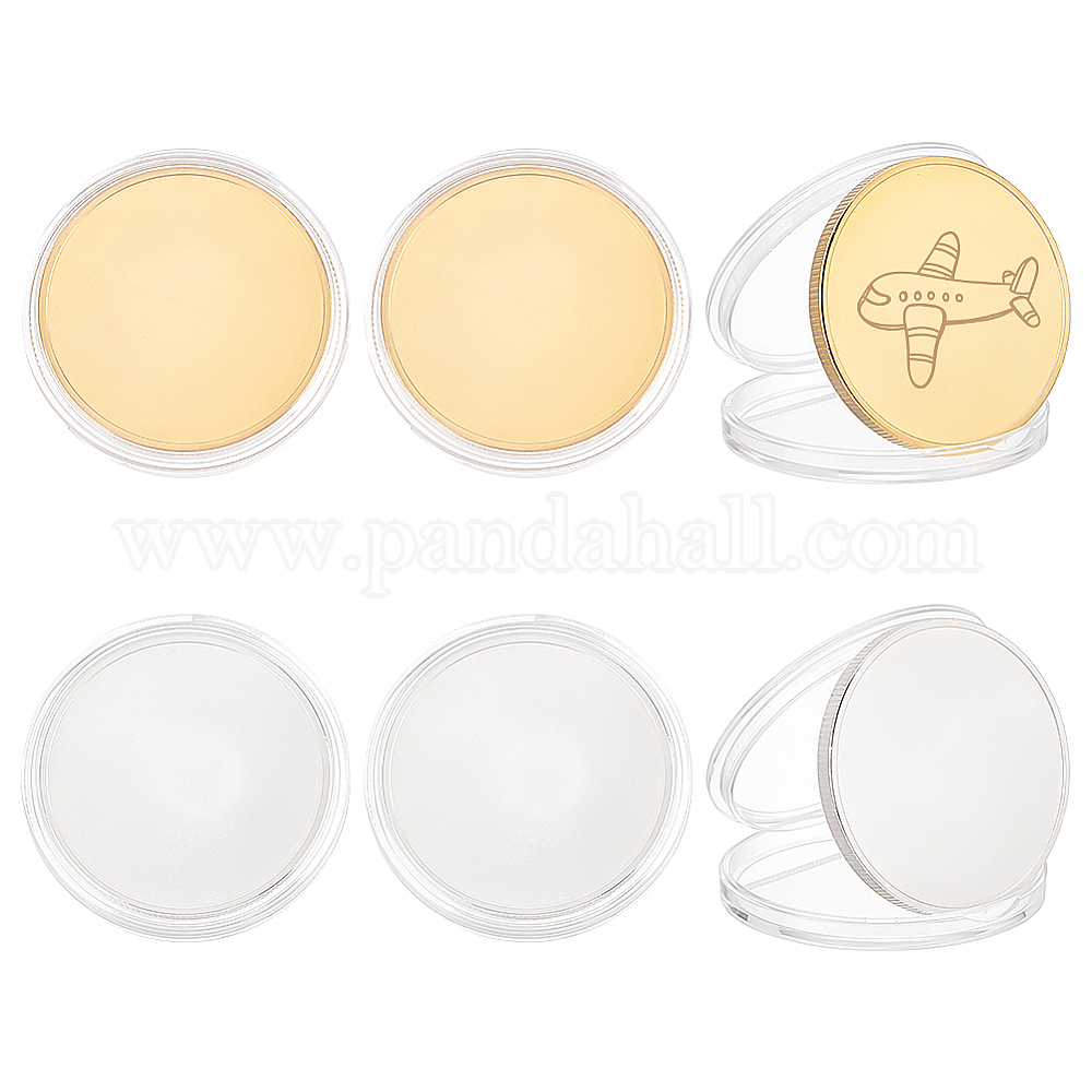 Wholesale BENECREAT 6Pcs Blank Challenge Coins 1.57 Inch Diameter Round ...