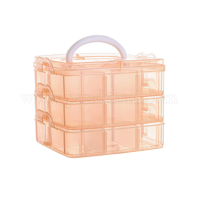 Wholesale 3-Tier Transparent Plastic Storage Container Box - Pandahall.com