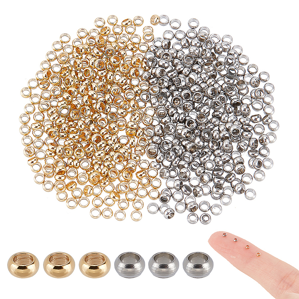 Wholesale UNICRAFTALE About 600pcs 2 Colors 304 Stainless Steel Spacer ...