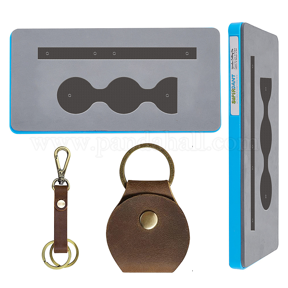 Wholesale SUPERDANT 2 Shapes Keychain Leather Wooden Die Cutting ...