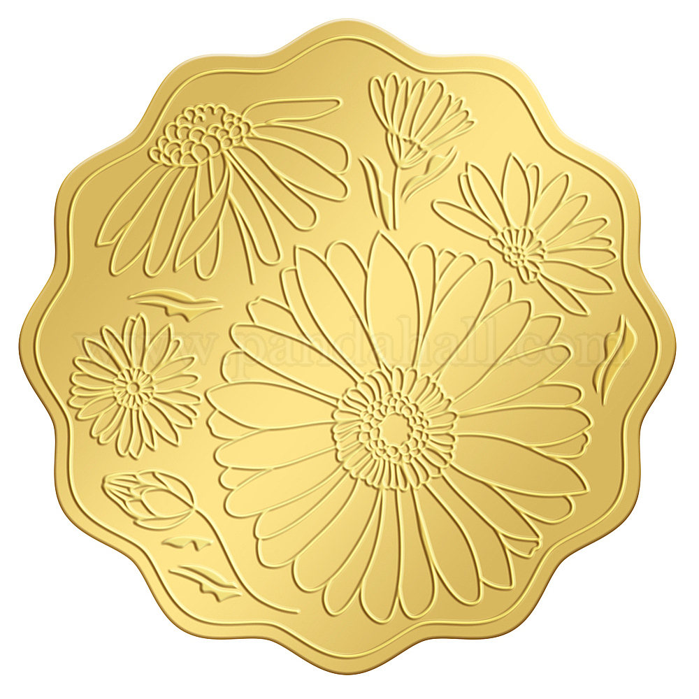 Wholesale CRASPIRE Gold Foil Sticker Daisy 100pcs Certificate Seals ...
