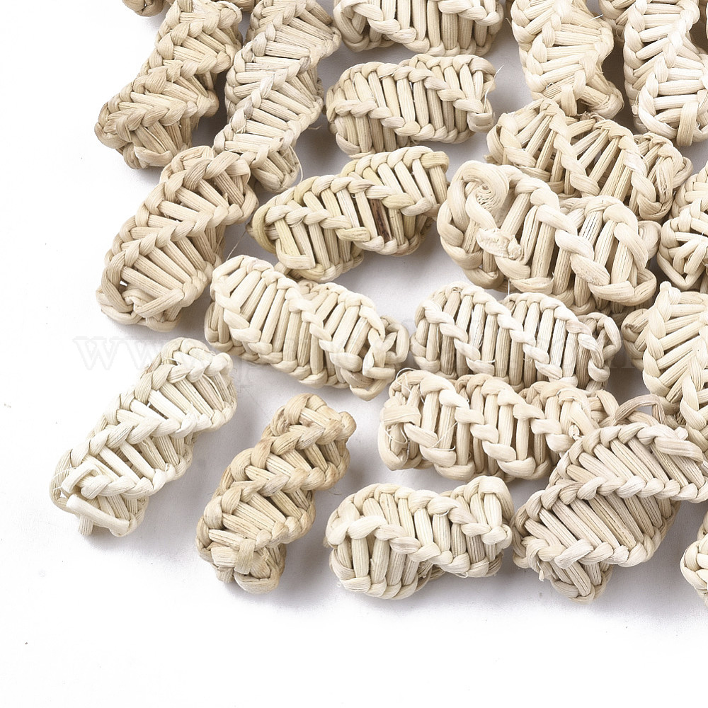 Wholesale Handmade Reed Cane/Rattan Woven Beads - Pandahall.com