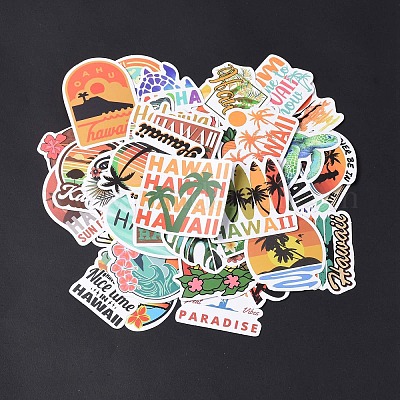 Wholesale 50Pcs Hawaii PVC Self Adhesive Stickers Set - Pandahall.com