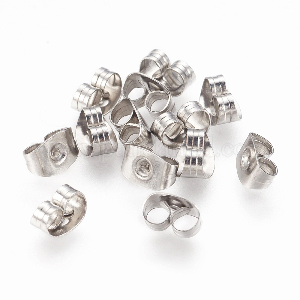 Wholesale 316 Surgical Stainless Steel Ear Nuts - Pandahall.com